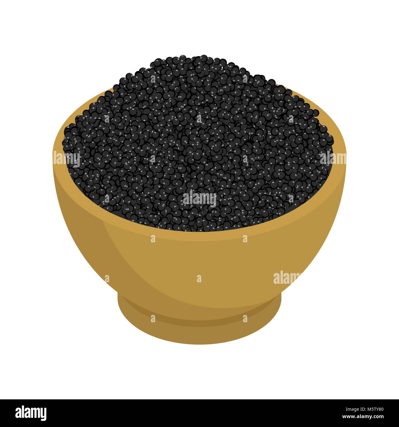 Black caviar isolated. Fish caviar delicacy meal Stock Vector Image ...