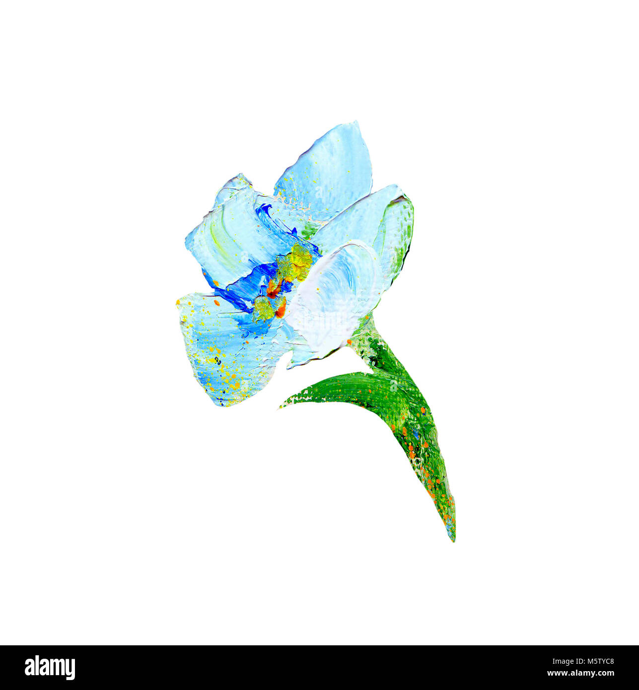 Blue green painted background Cut Out Stock Images & Pictures - Alamy