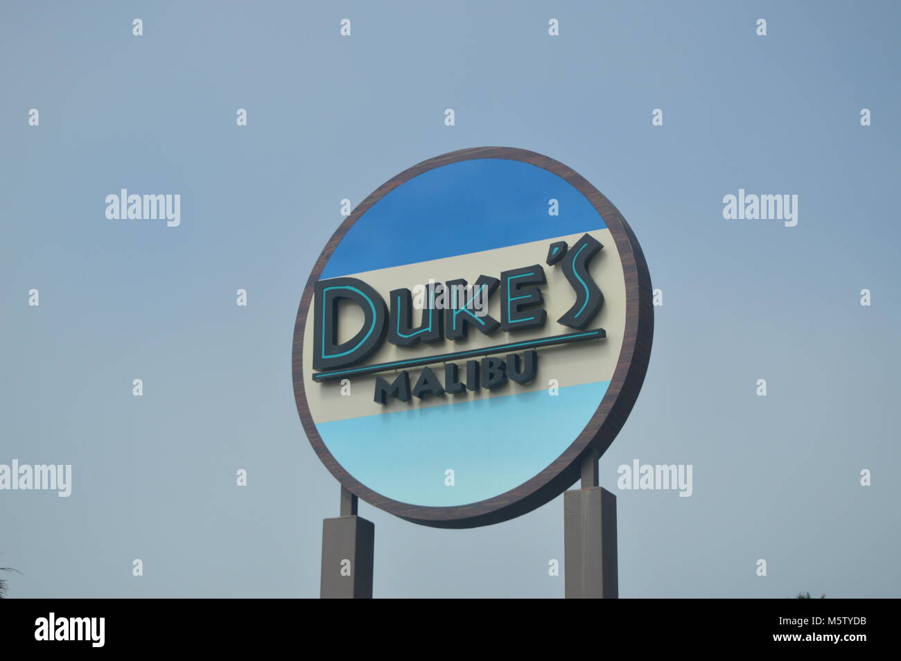 Duke Restaurant Sign On Malibu Beach. Restoration Nature Landscape ...