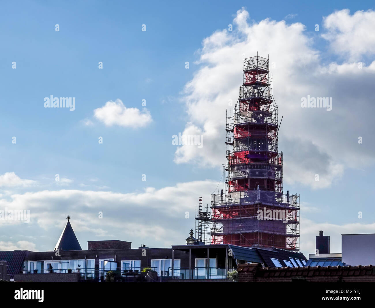 Scaffolding church spire construction hi-res stock photography and ...