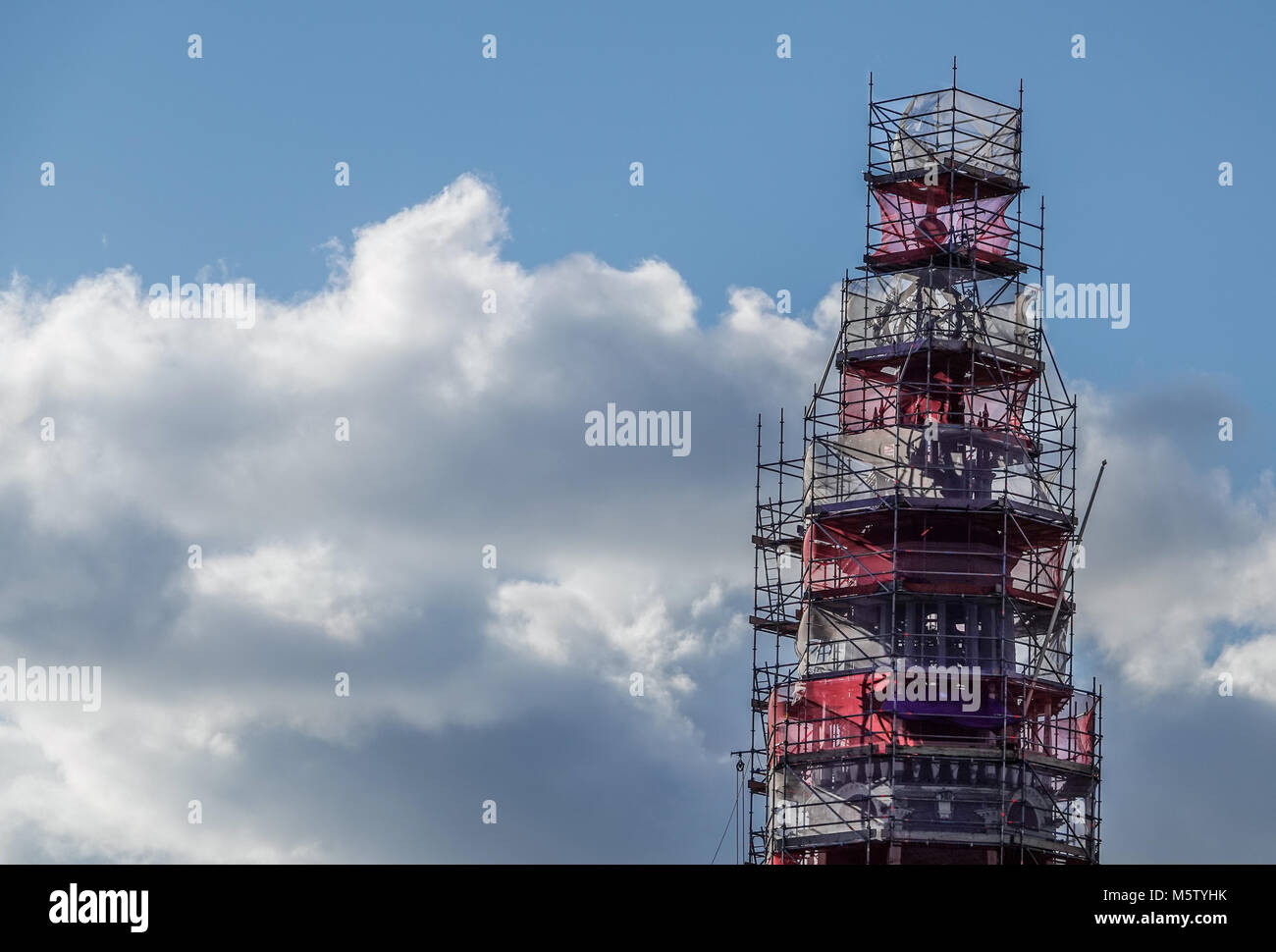 Scaffolding church spire construction hi-res stock photography and ...