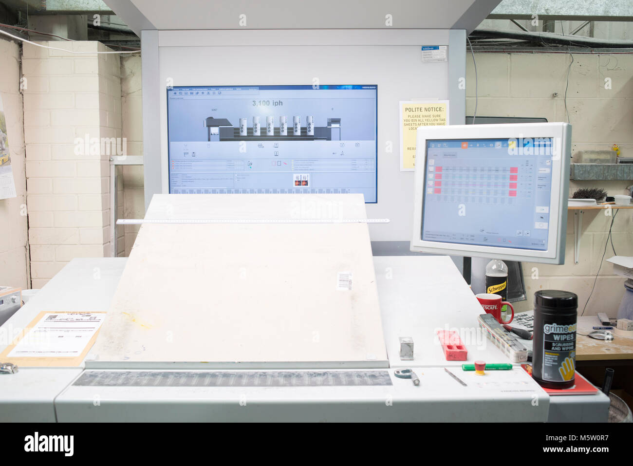 inside the facilities of a modern day printers Stock Photo - Alamy