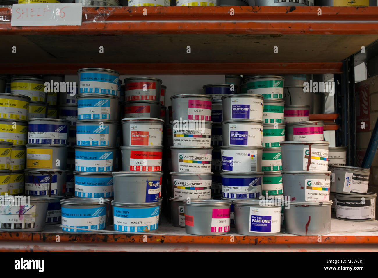 inside the facilities of a modern day printers Stock Photo - Alamy