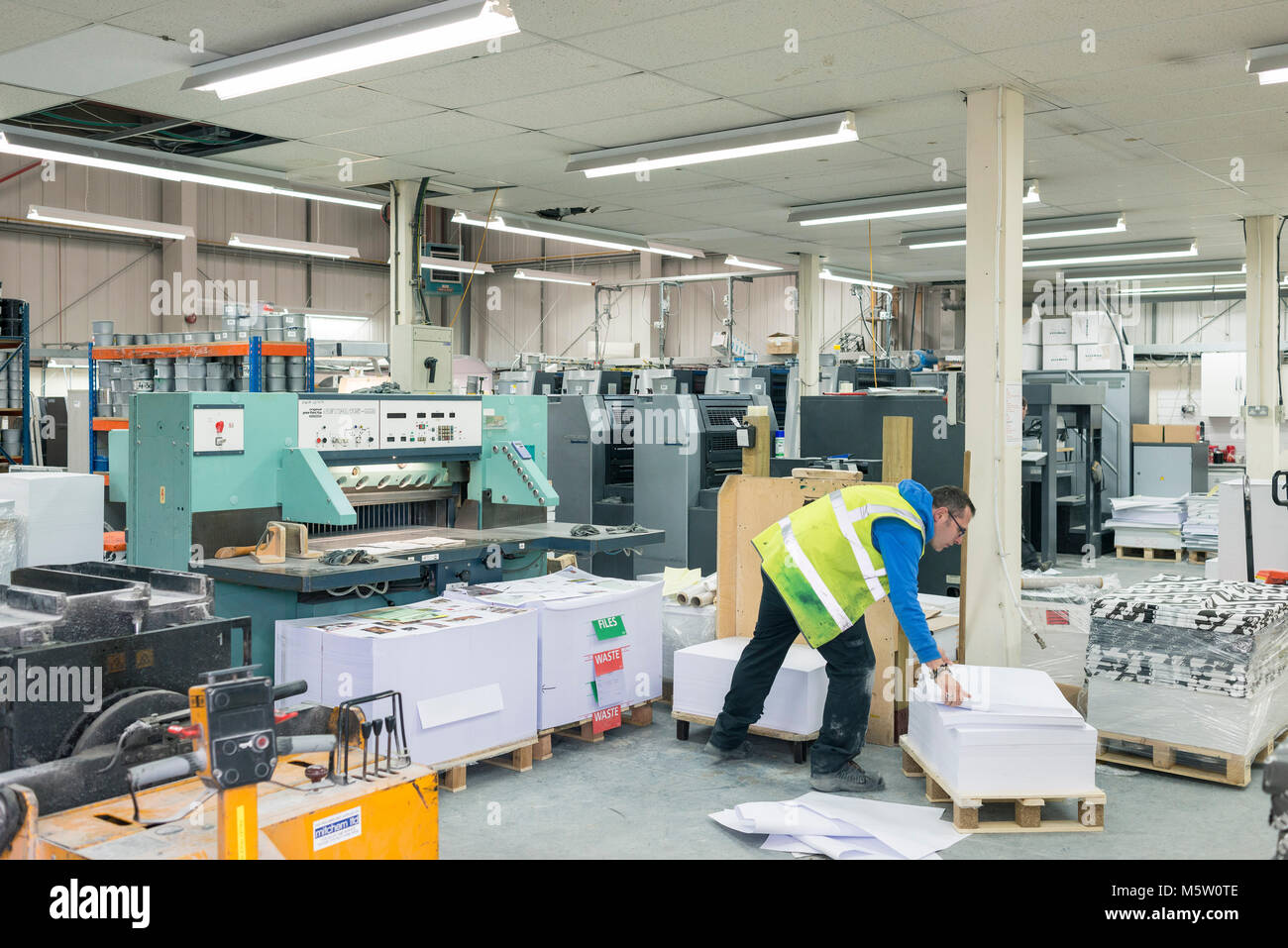 inside the facilities of a modern day printers Stock Photo - Alamy