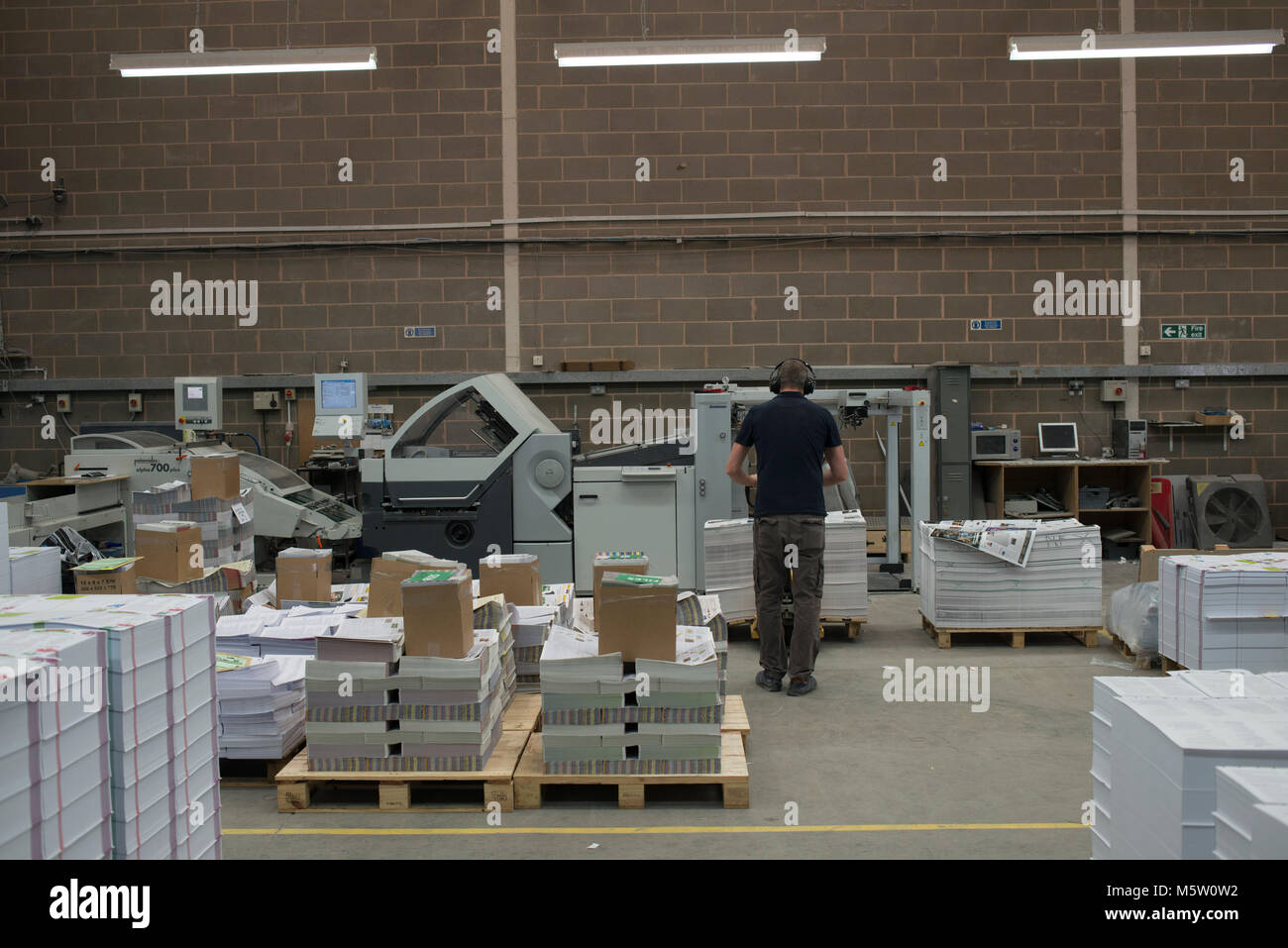inside the facilities of a modern day printers Stock Photo - Alamy