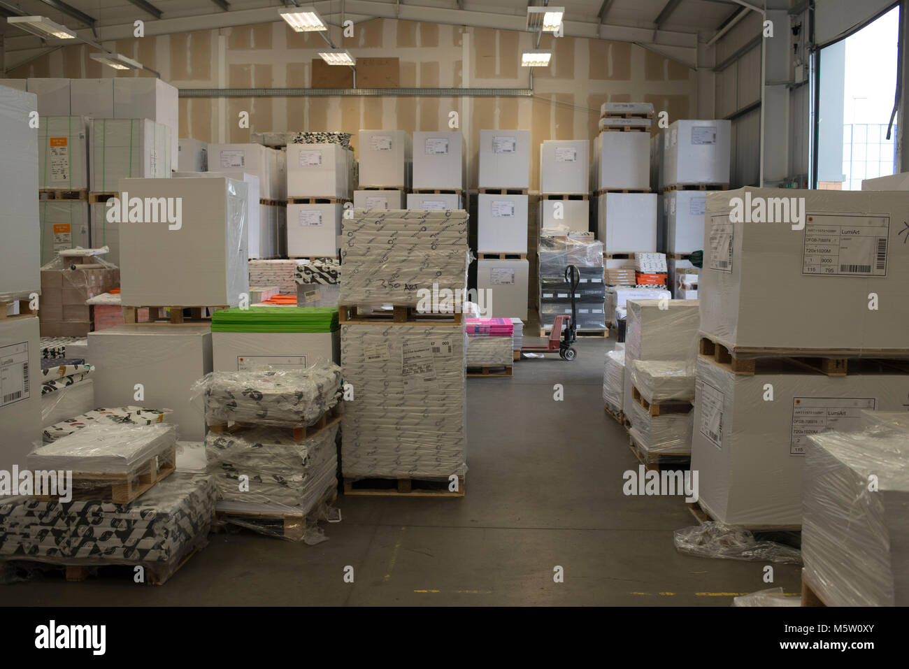 inside the facilities of a modern day printers Stock Photo - Alamy