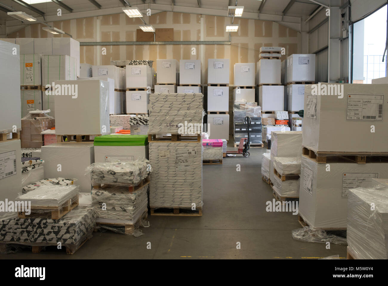 inside the facilities of a modern day printers Stock Photo - Alamy