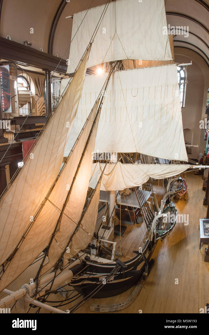 An overview of the "Lagoda" a half scale model of a whaling ship at the ...