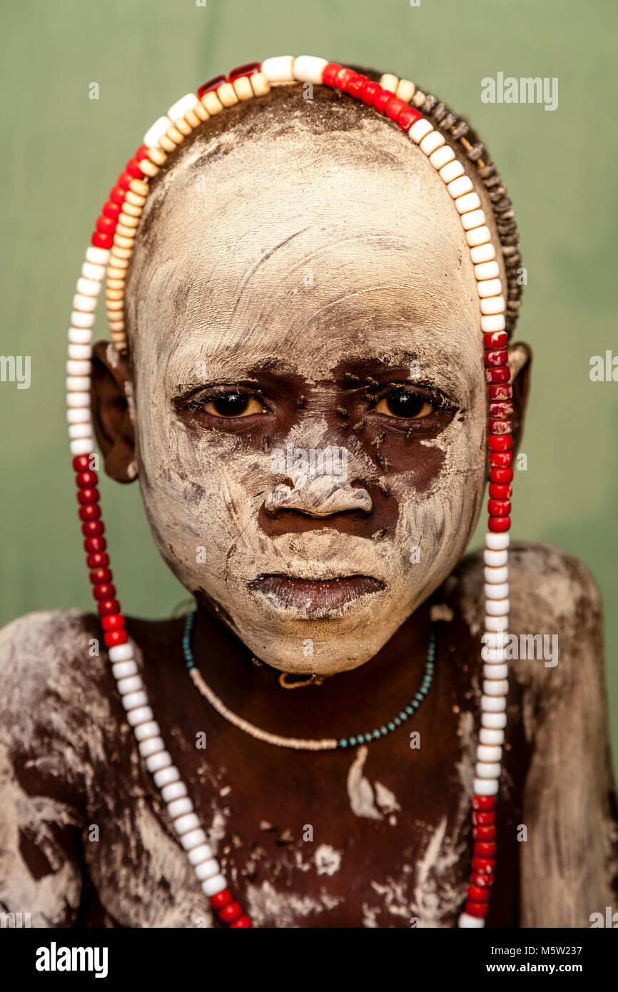 Mursi children hi-res stock photography and images - Alamy