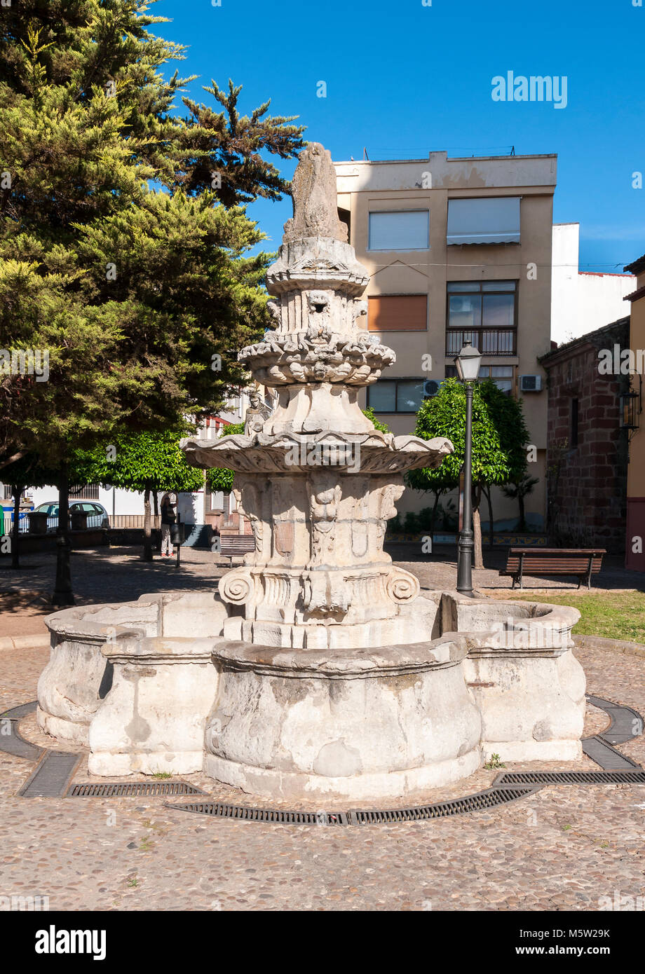 Fuente barroca. Andújar. Jaén. Andalucía. España Stock Photo - Alamy