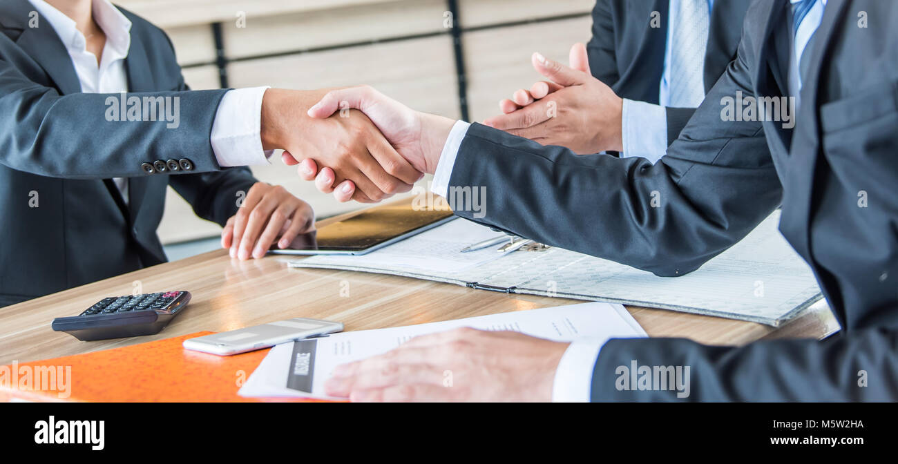 business handshake and teamwork for achievement KPI and goal Stock ...