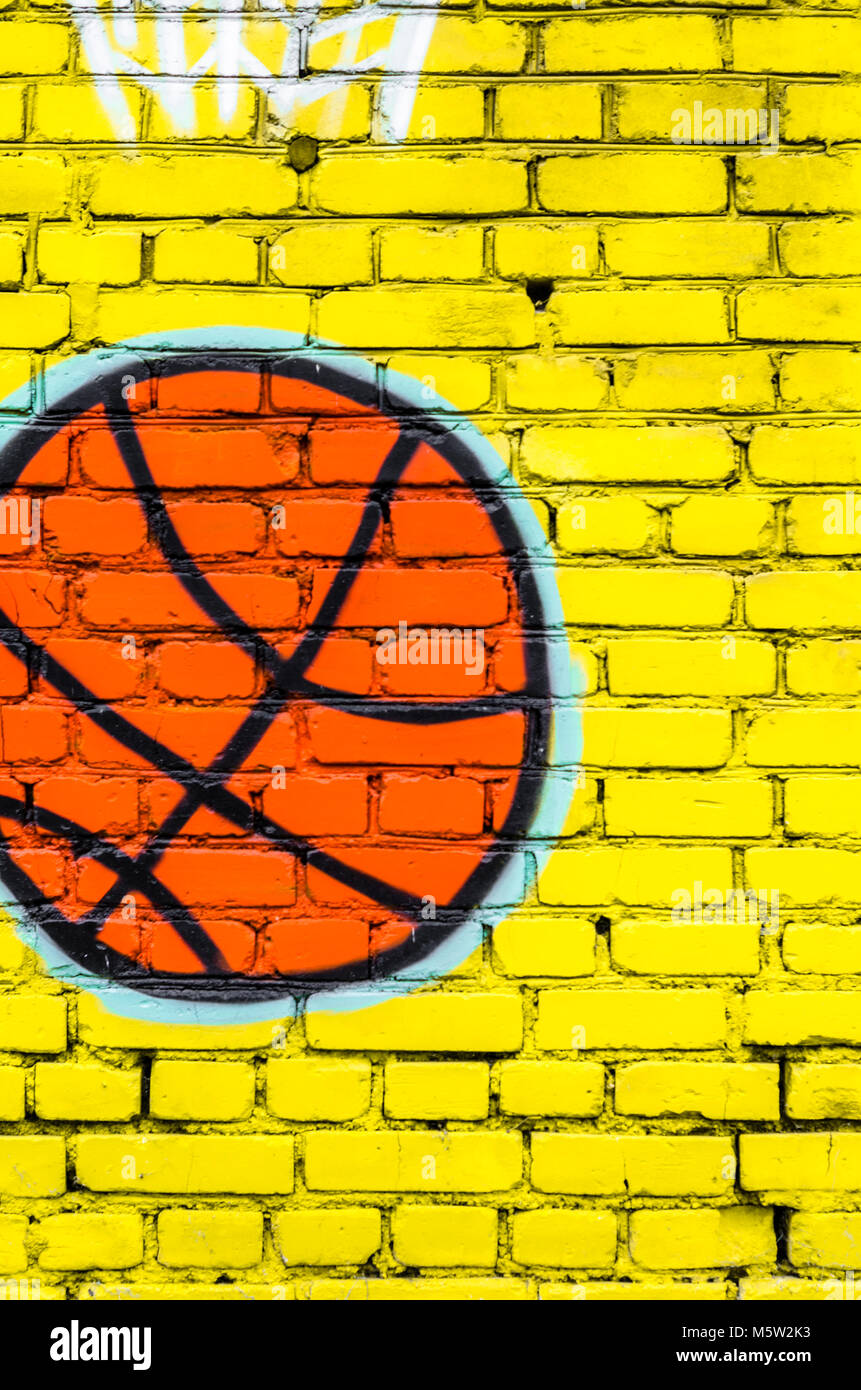 Background of yellow brick wall pattern texture Stock Photo - Alamy