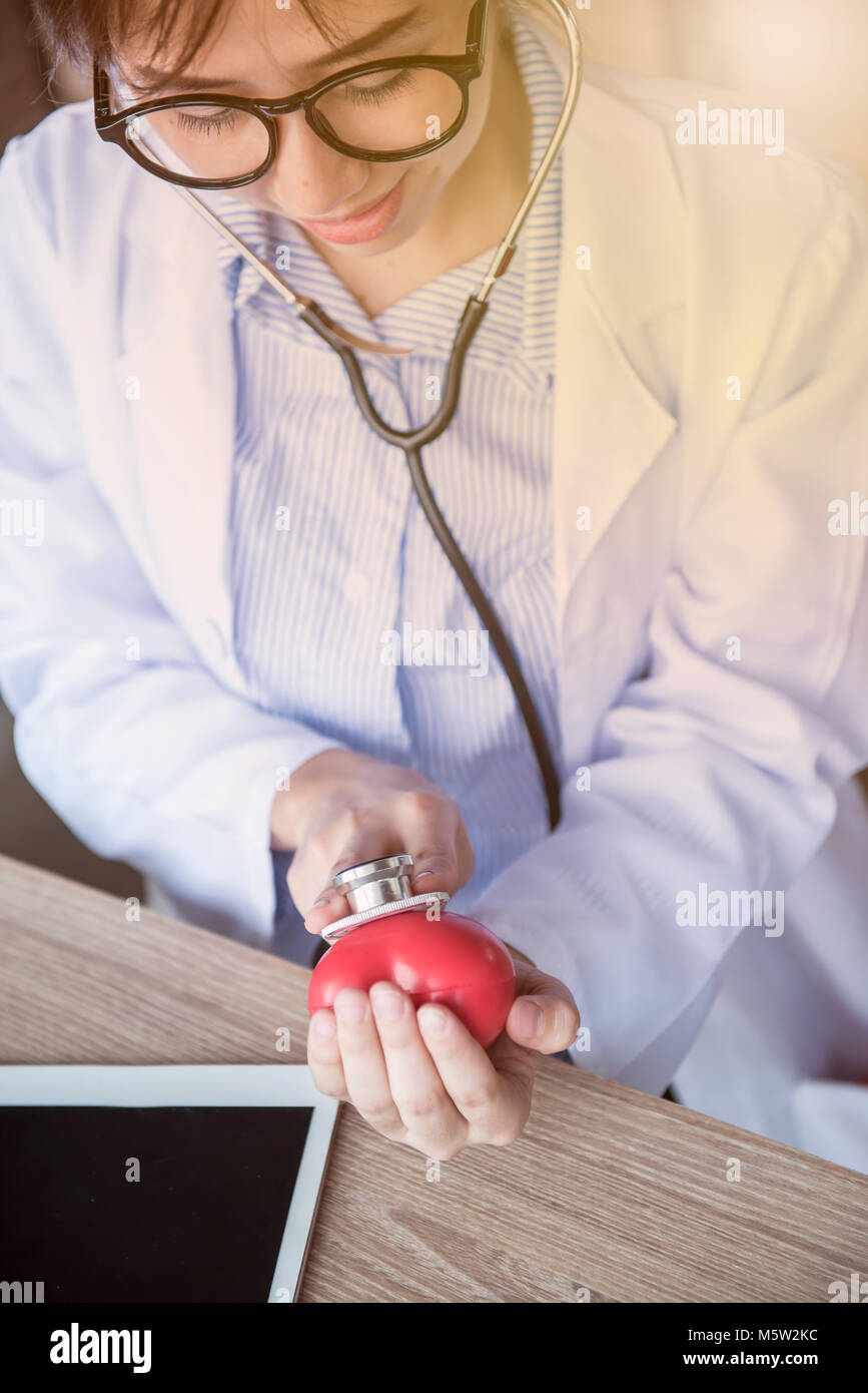 doctor, physical examination and Heart Disease Checker Stock Photo - Alamy