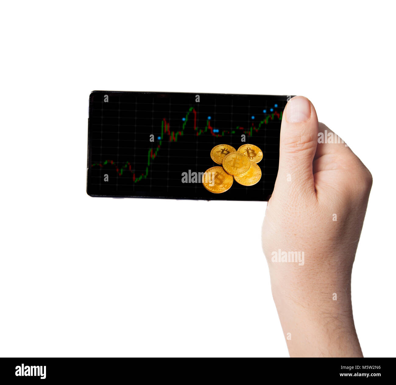 Bitcoin symbol in flat Cut Out Stock Images & Pictures - Alamy