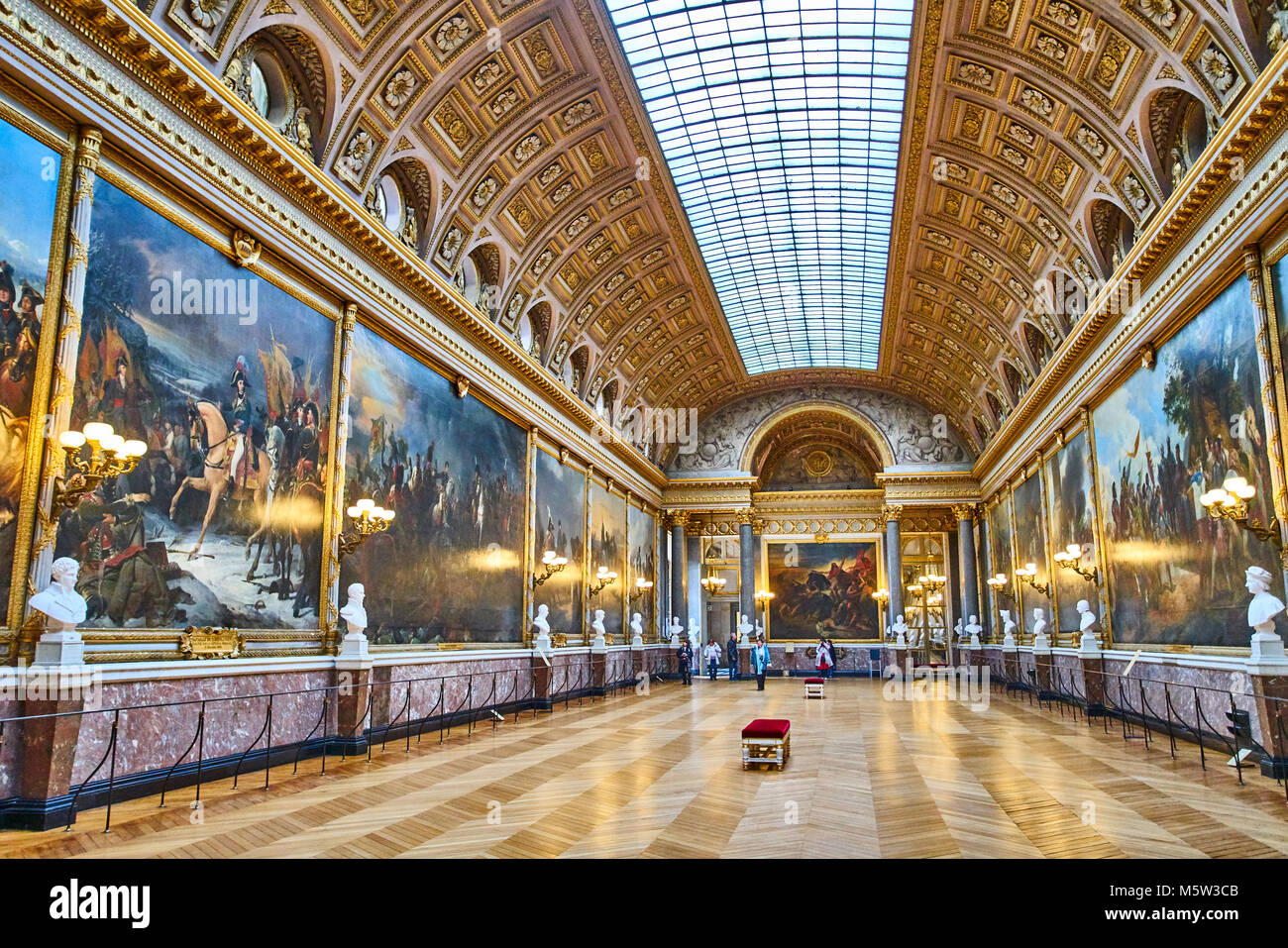 VERSAILLES, FRANCE - FEBRUARY 14, 2018: The Battle Gallery in the ...