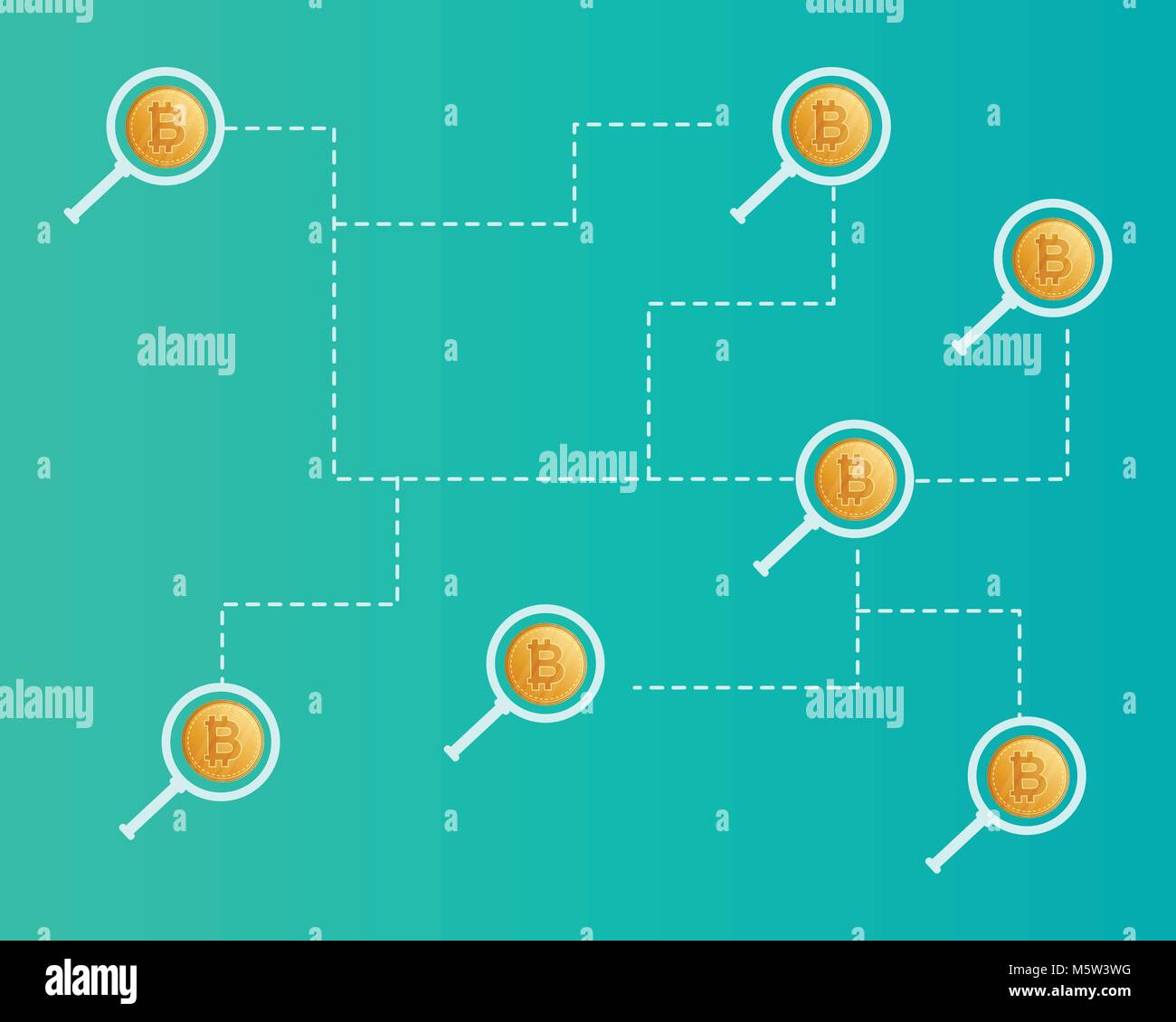Bitcoin cryptocurrency network concept background style Stock Vector ...