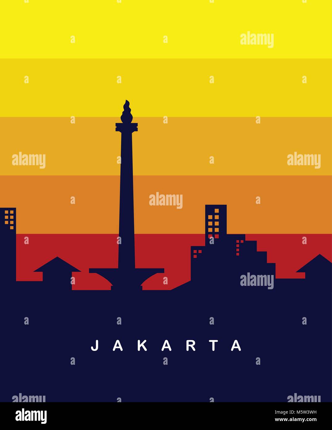 Jakarta traffic view Stock Vector Images - Alamy