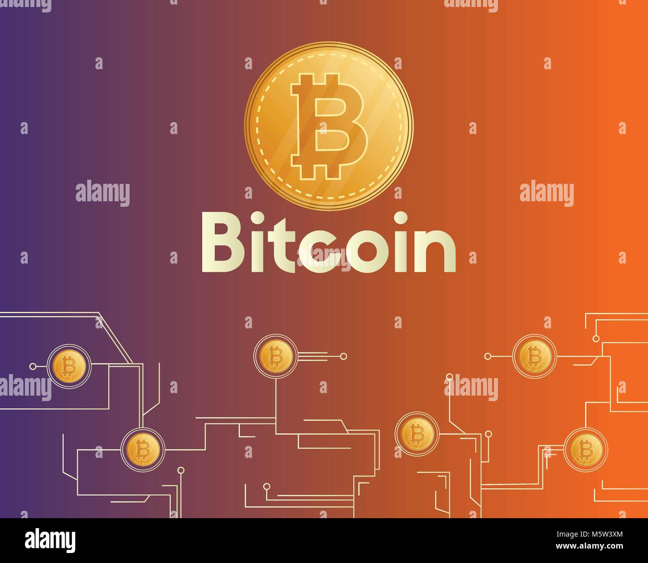 Bitcoin cryptocurrency digital payment background style Stock Vector ...