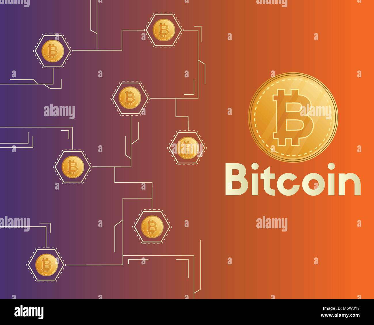 Bitcoin cryptocurrency digital payment background style Stock Vector ...