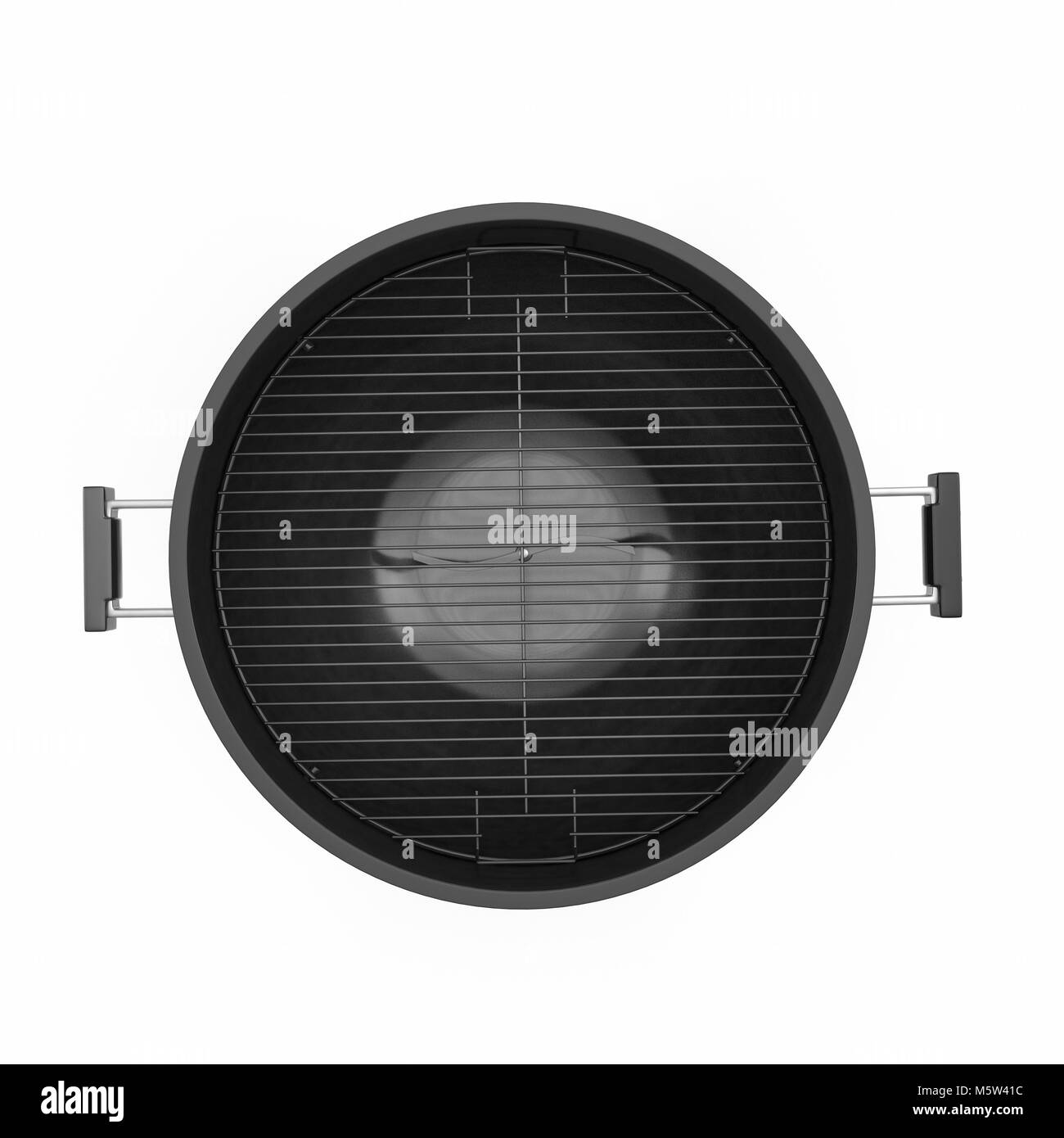 Barbecue grill top view Black and White Stock Photos & Images - Alamy