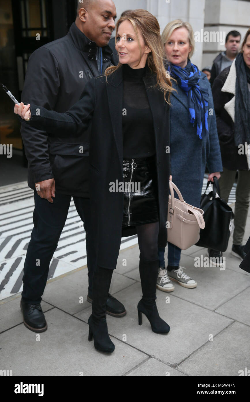 Former Spice Girl Geri Horner leaving BBC Radio Two studios after ...