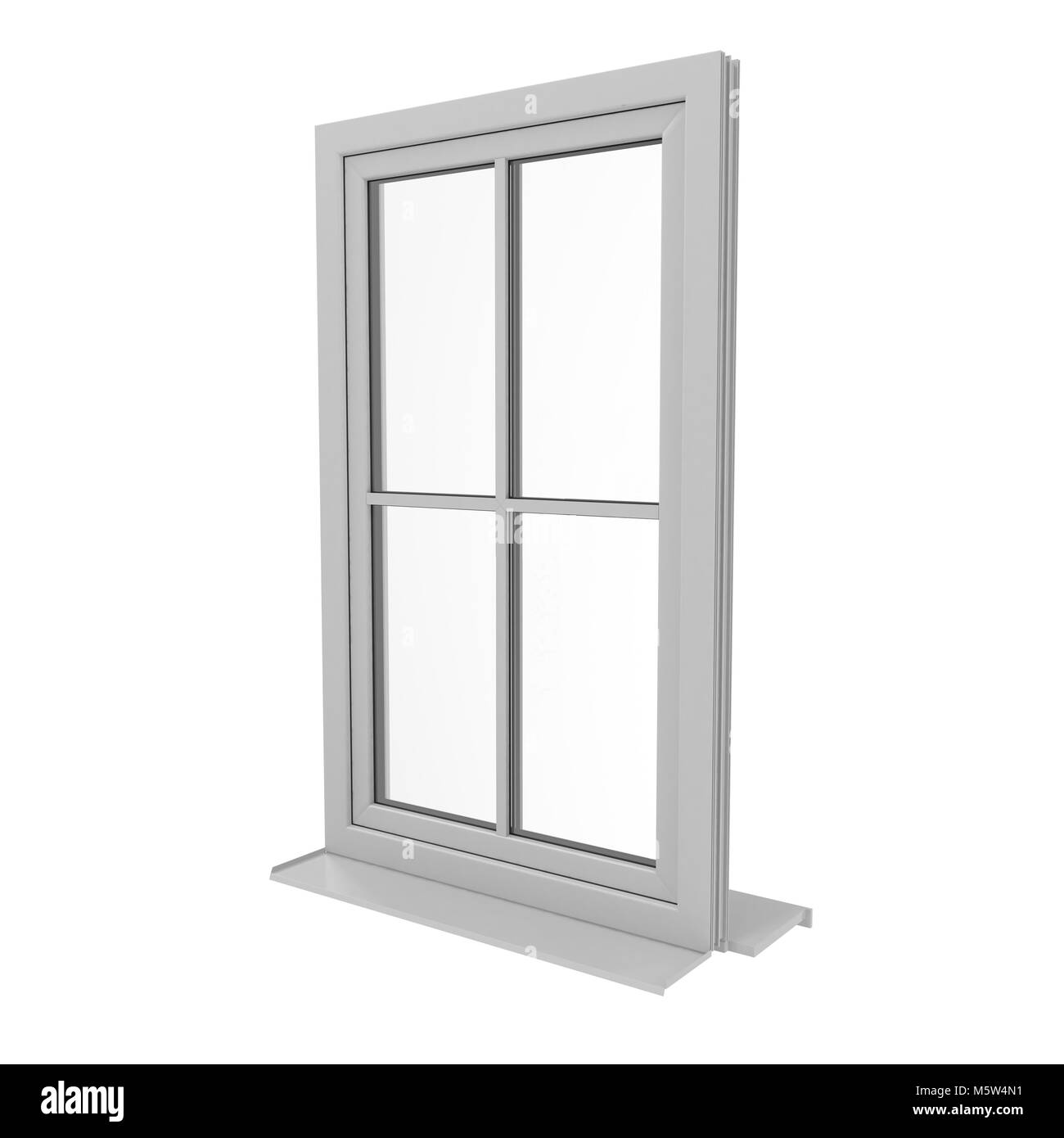 3d rendering window frame isolated Black and White Stock Photos ...