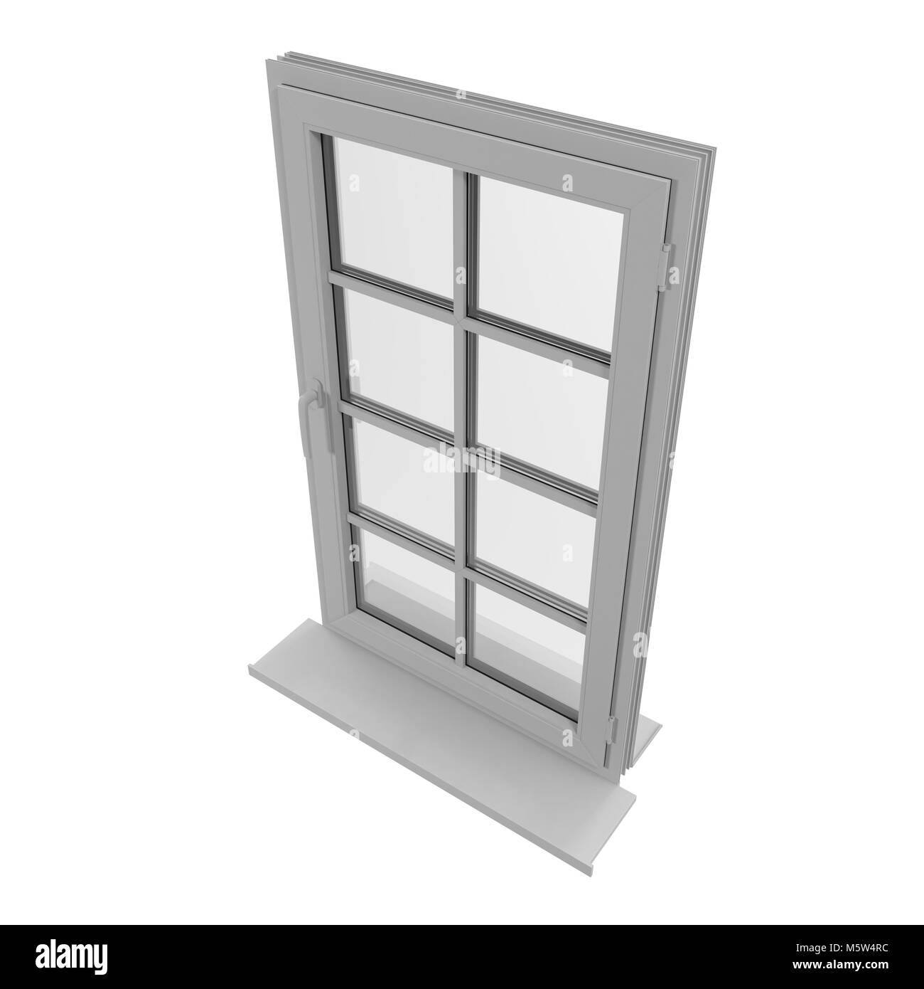 3d rendering window frame isolated Black and White Stock Photos ...