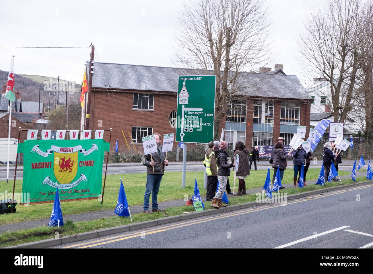 Powys, Wales, UK. 21st February, 2018.NASUWT,union, Teachers take ...