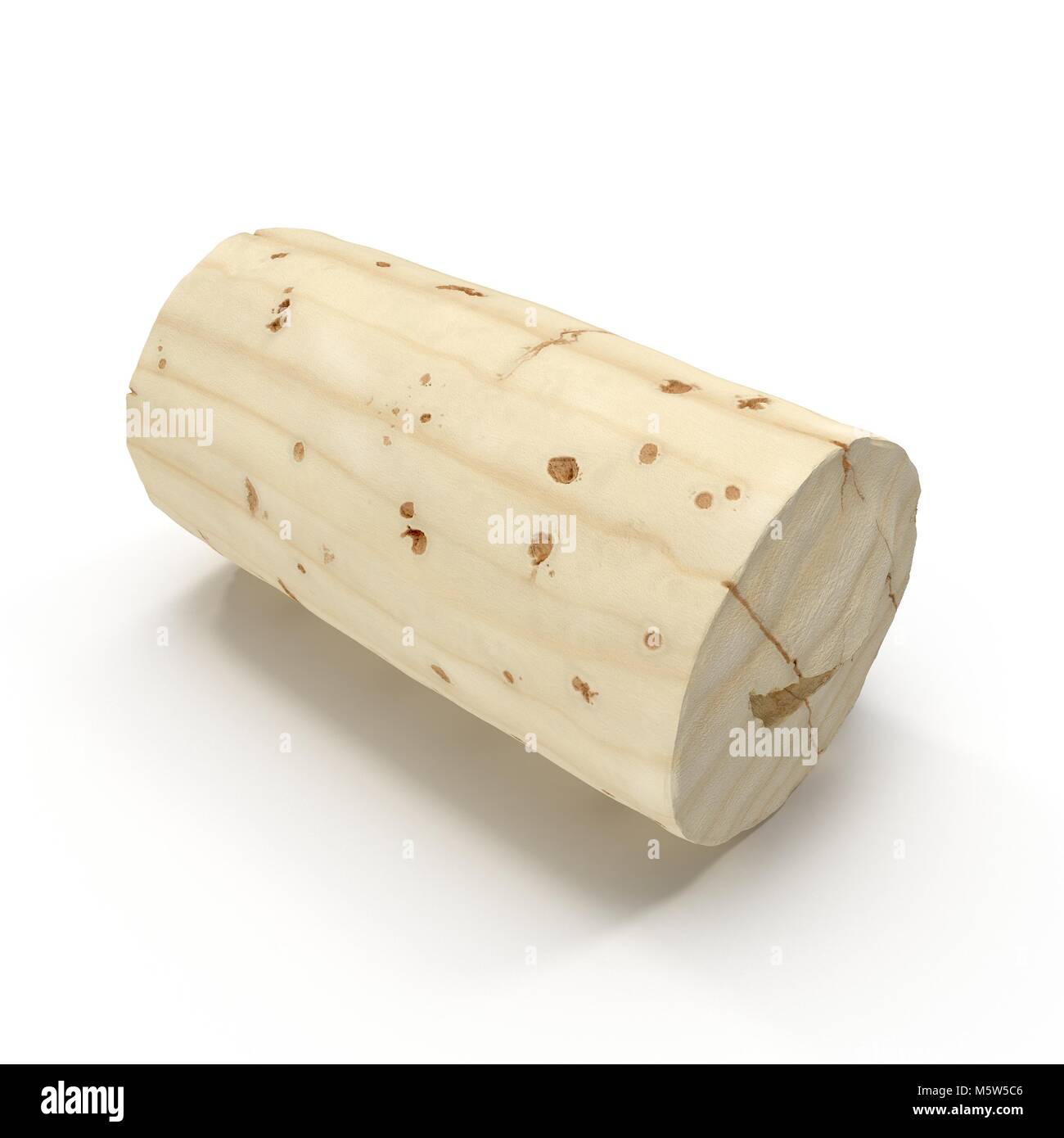 Used Wine Cork on white. 3D illustration Stock Photo - Alamy