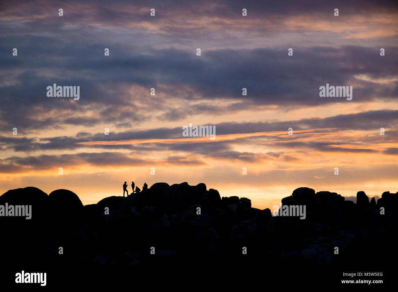 Sunset at Jumbo Rocks campground Stock Photo - Alamy
