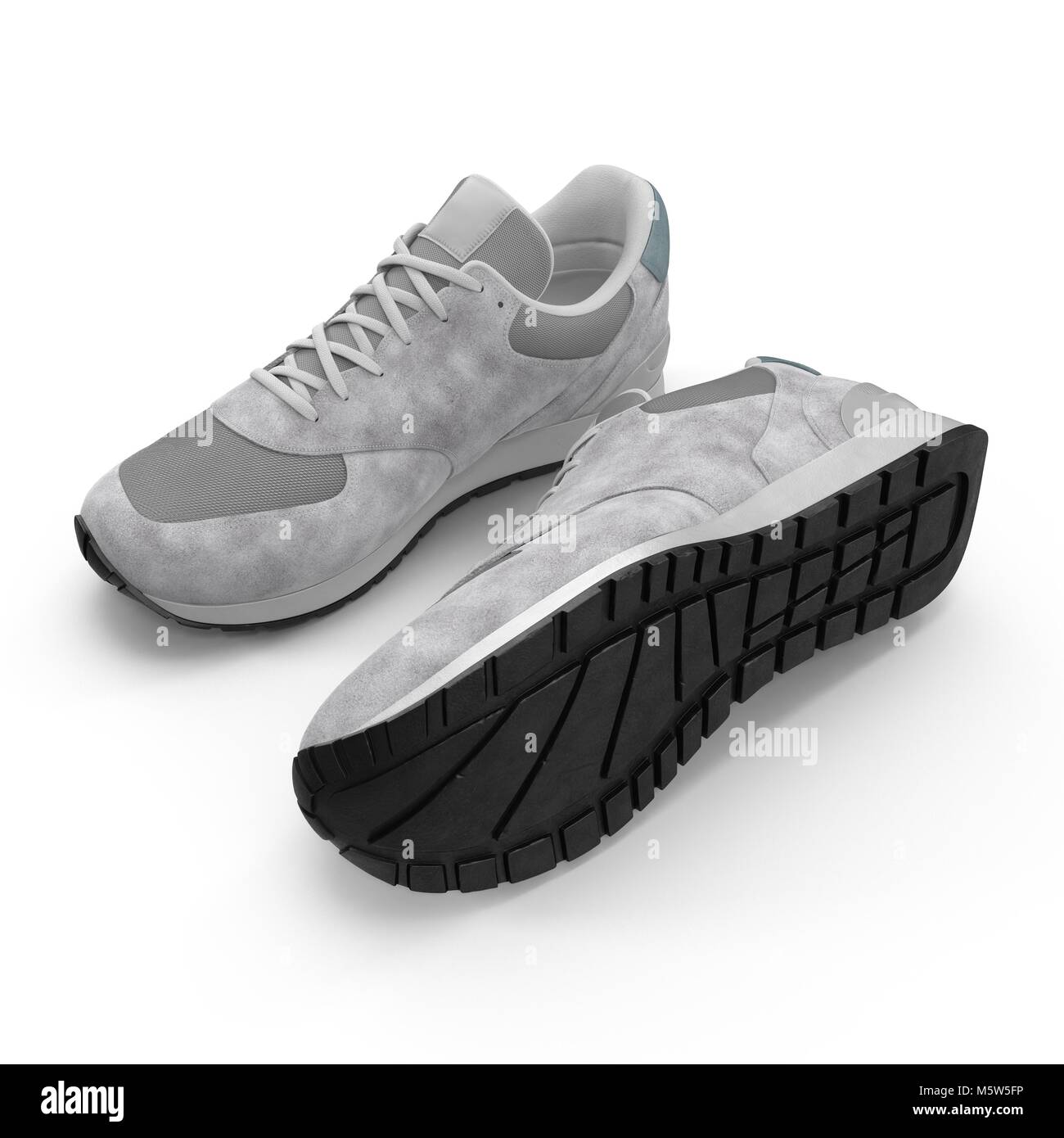 pair of sport trainers isolated on white. 3D illustration Stock Photo ...