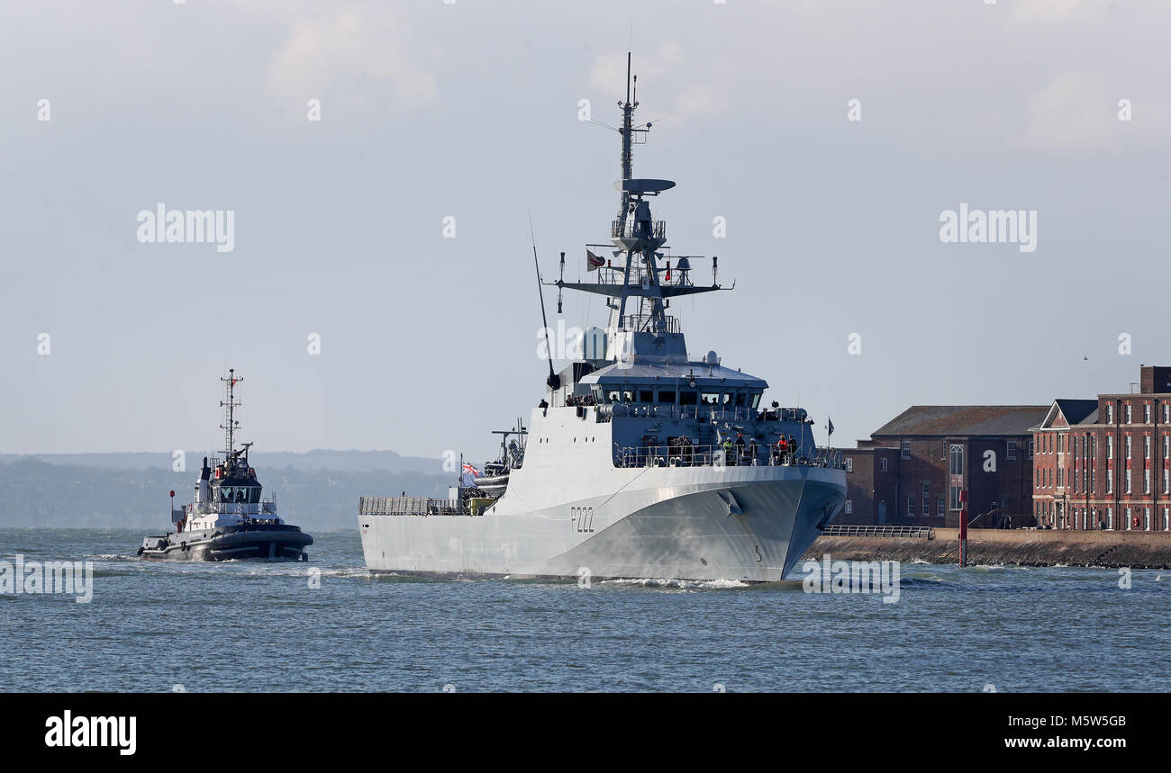HMS Forth, the first of the Royal Navy's next generation offshore ...