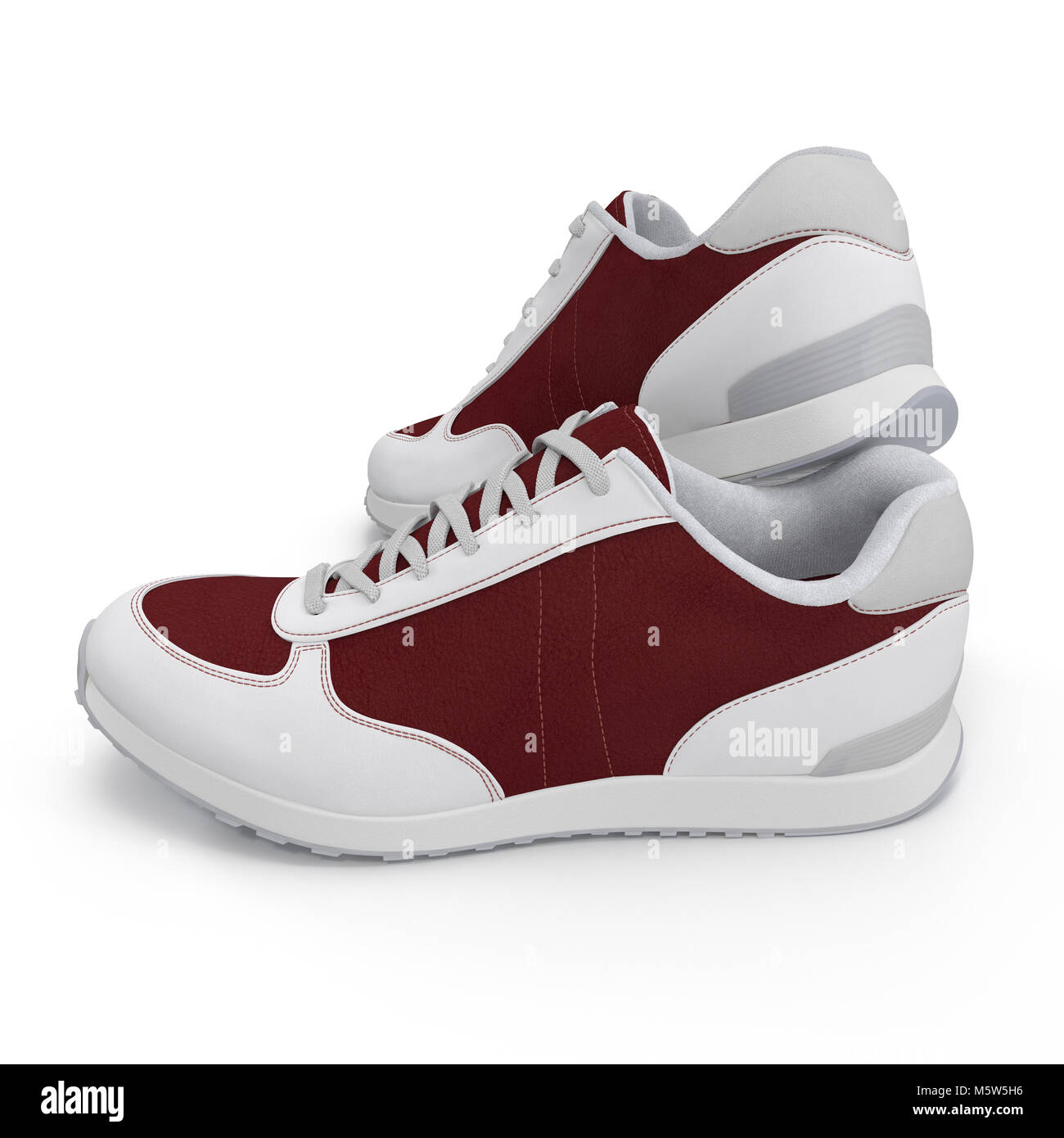 sneakers isolated on white. 3D illustration Stock Photo - Alamy