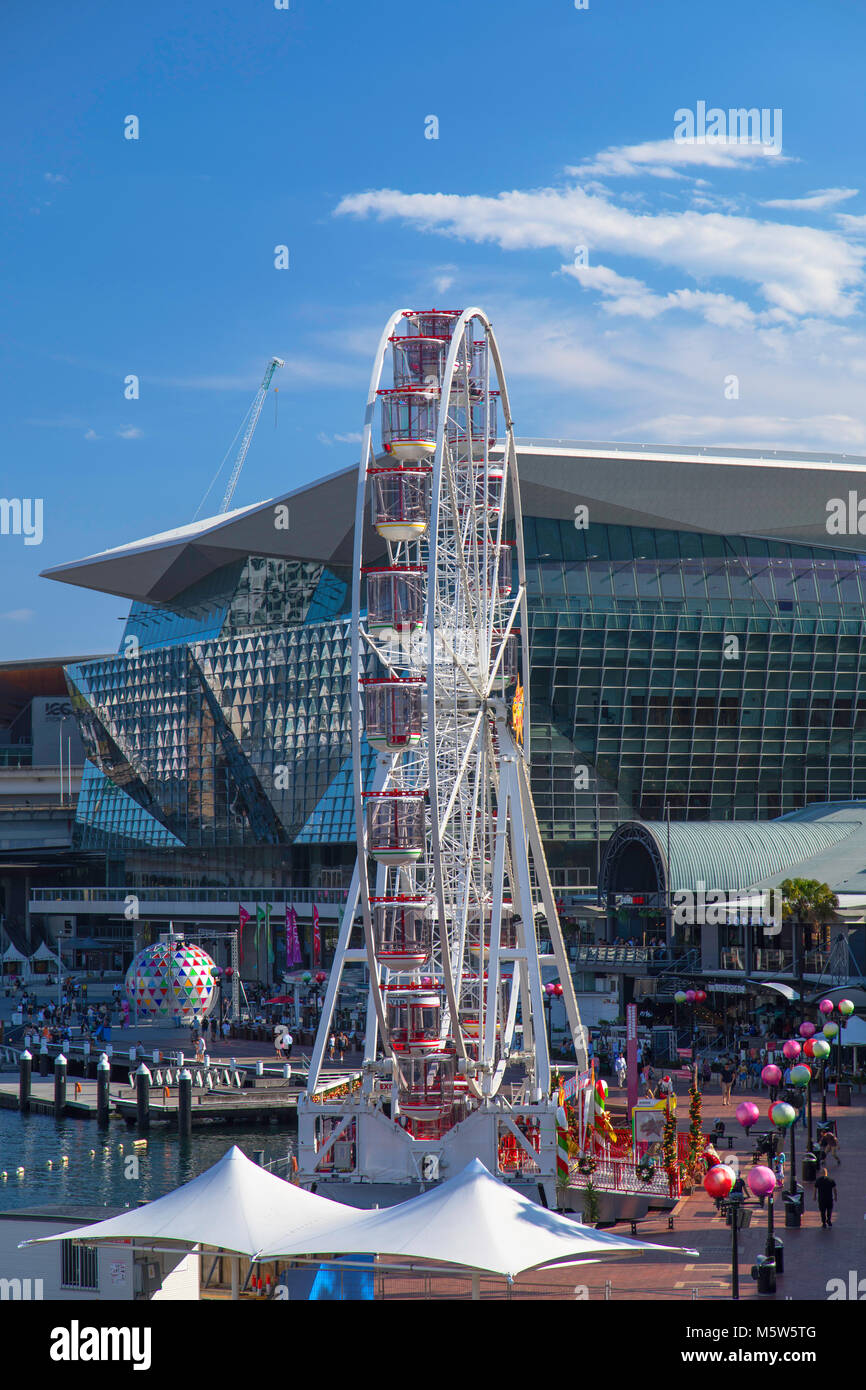 Ferris wheel and International Convention Centre, Darling Harbour ...