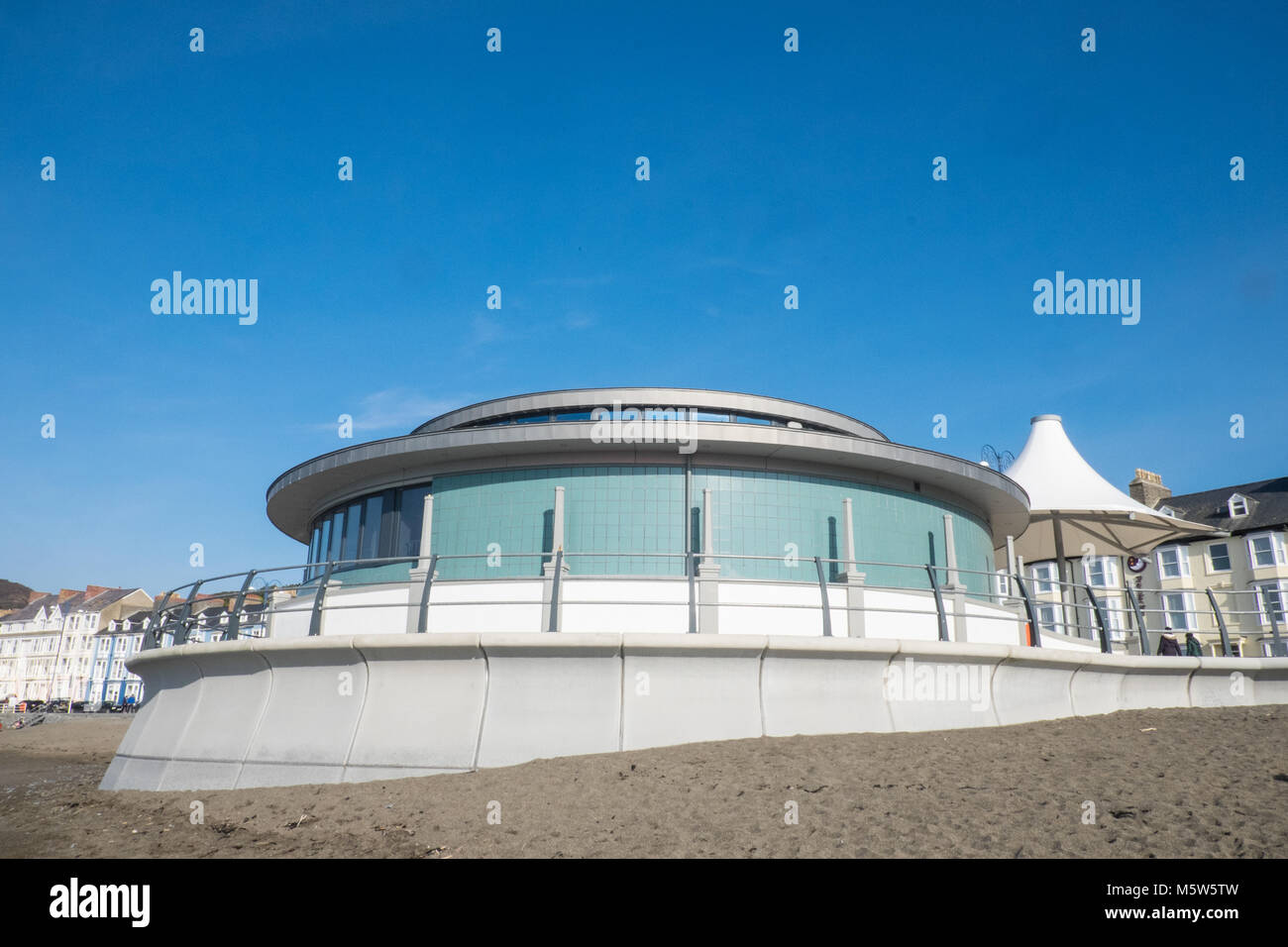 new,Bandstand,Aberystwyth Beach,Aberystwyth,Cardigan Bay,West,Wales,U.K ...