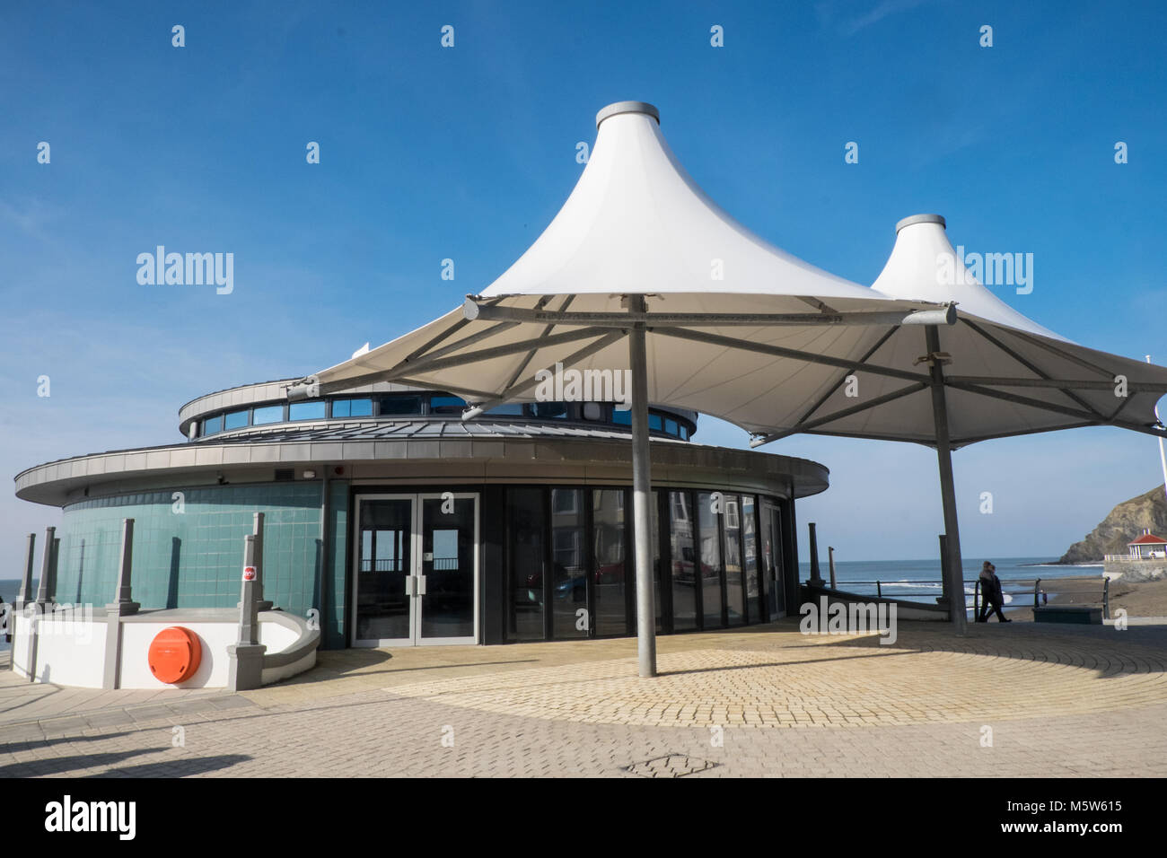new,Bandstand,Aberystwyth Beach,Aberystwyth,Cardigan Bay,West,Wales,U.K ...