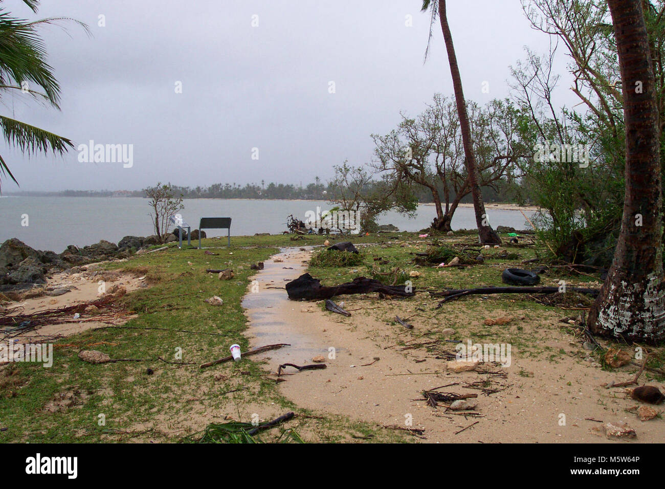 Typhoon Pongsona damage . Damage from Typhoon Pongsona in 2002 at War ...