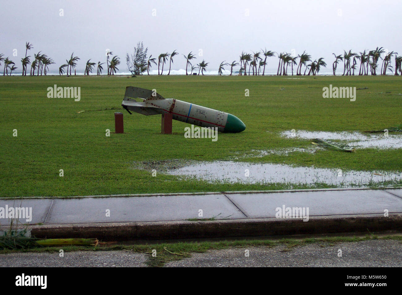 Typhoon Pongsona damage . Damage from Typhoon Pongsona in 2002 at War ...