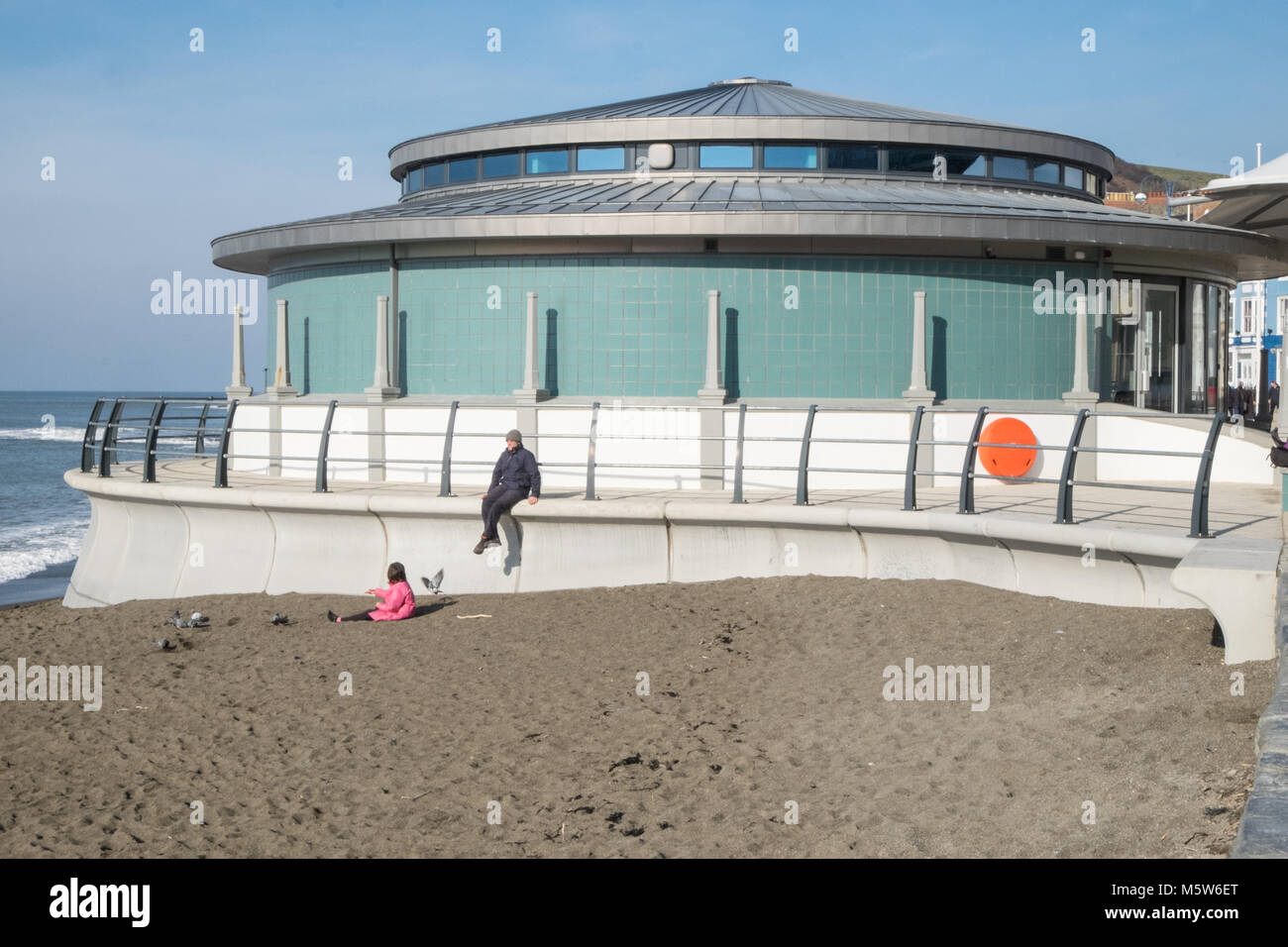 new,Bandstand,Aberystwyth Beach,Aberystwyth,Cardigan Bay,West,Wales,U.K ...