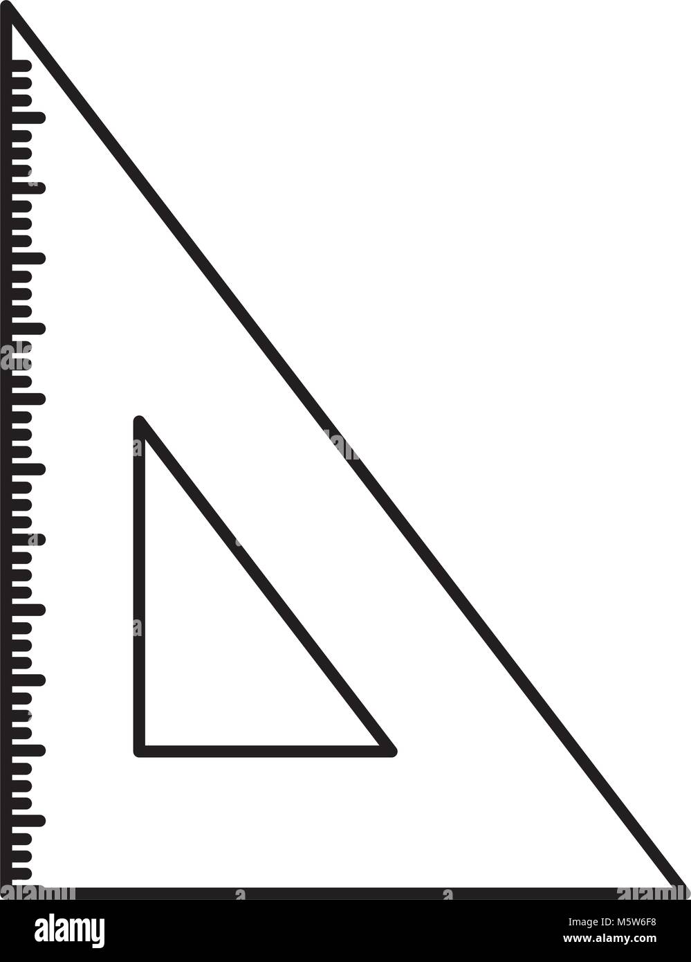 triangle rule school supply icon vector illustration design Stock ...