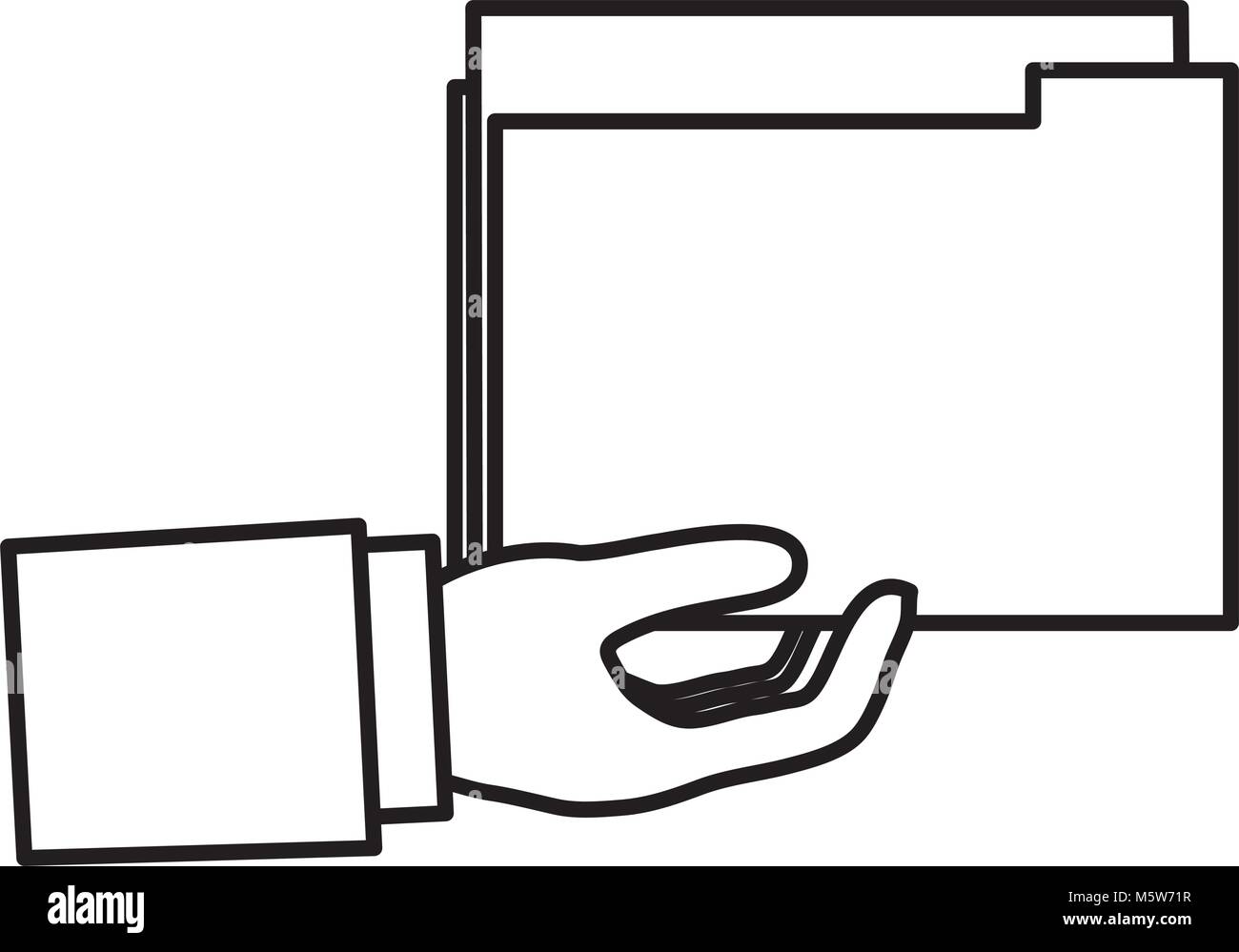 hand with file folder isolated icon vector illustration design Stock ...