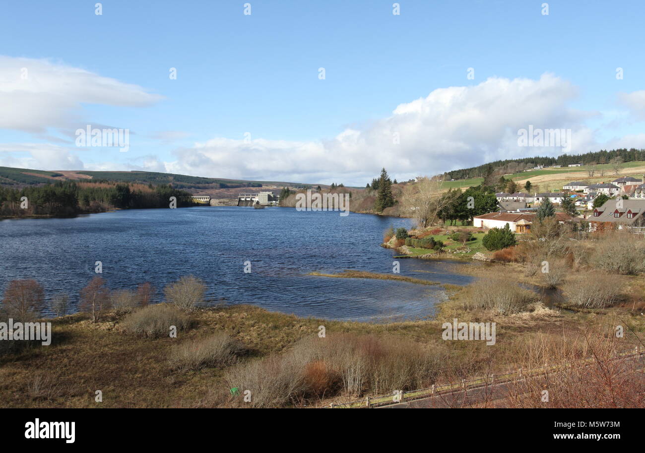 Loch Shin Dam Lairg Scotland March 2012 Stock Photo - Alamy