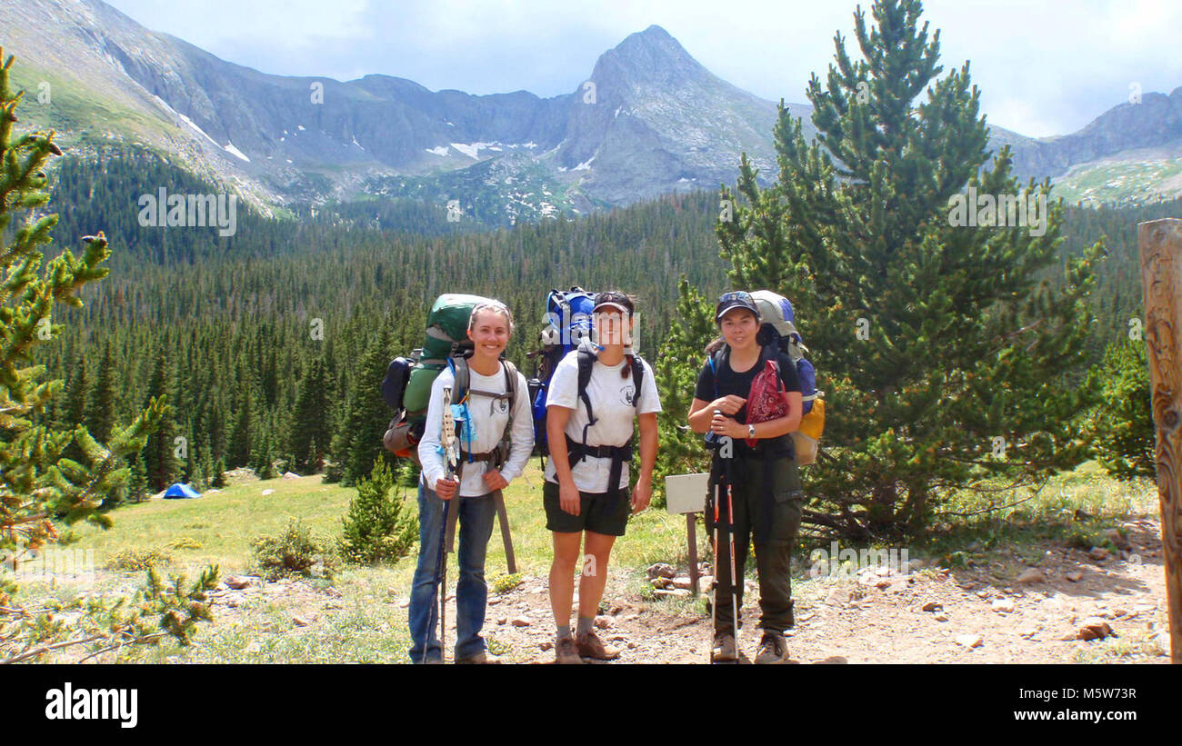 Women Backpacking in Sand Creek Basin, Great Sand Dunes National Stock ...