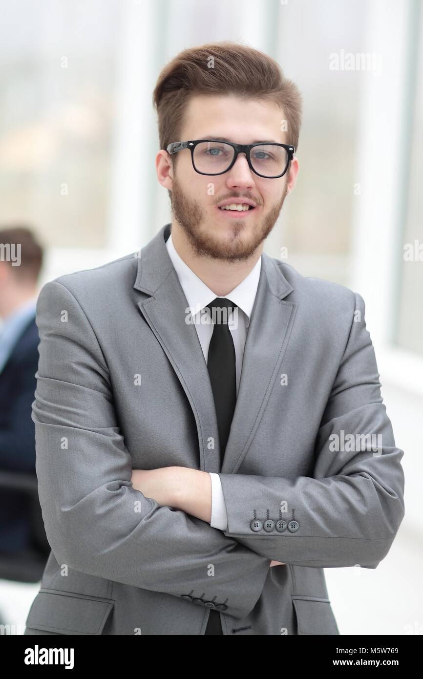 portrait of successful businessman at the office Stock Photo - Alamy