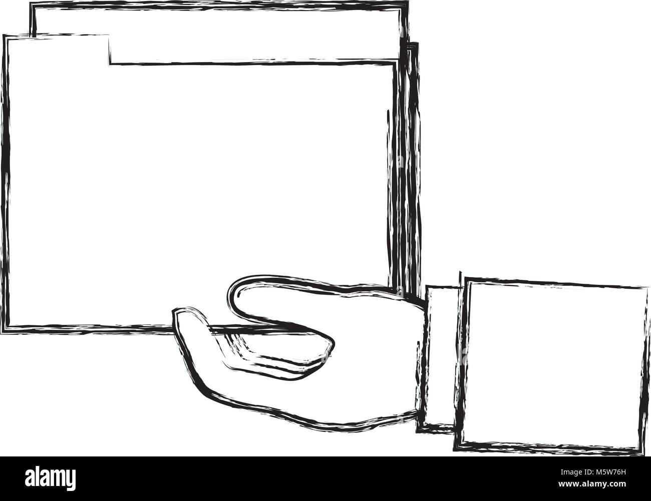 hand with file folder isolated icon vector illustration design Stock ...