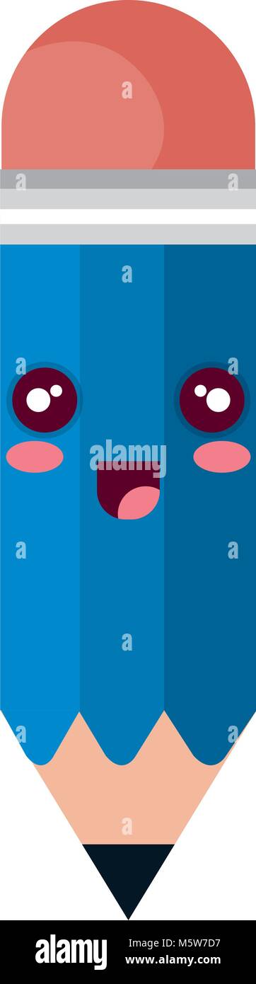 pencil write kawaii character vector illustration design Stock Vector ...