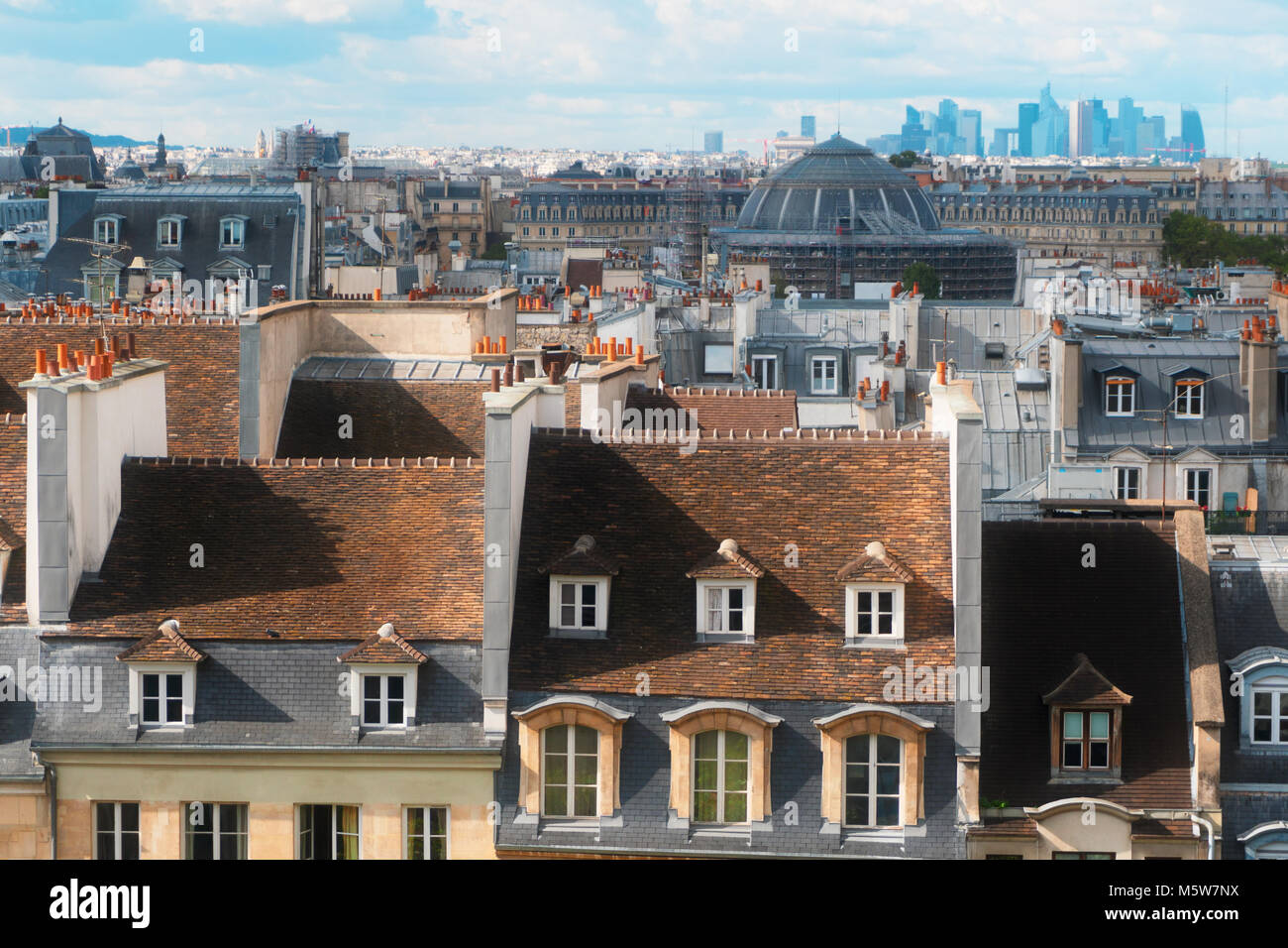 vintage roofs of Paris Stock Photo - Alamy