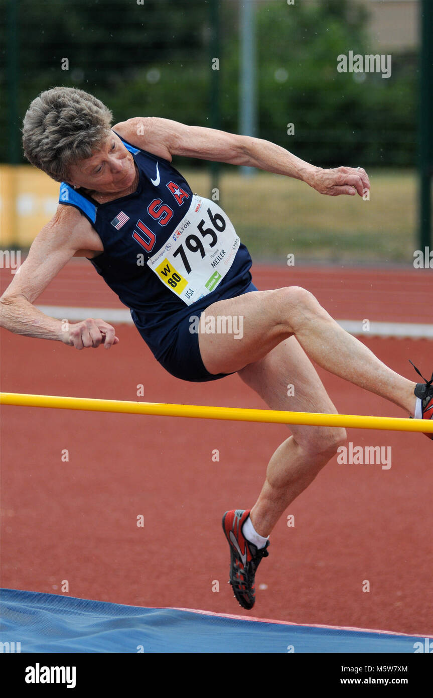World Masters Athletics Championships, Female High Jump, Lyon, France ...
