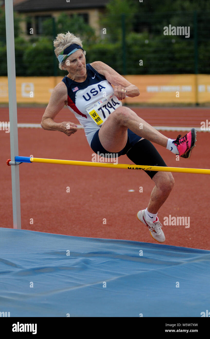 World Masters Athletics Championships, Female High Jump, Lyon, France ...