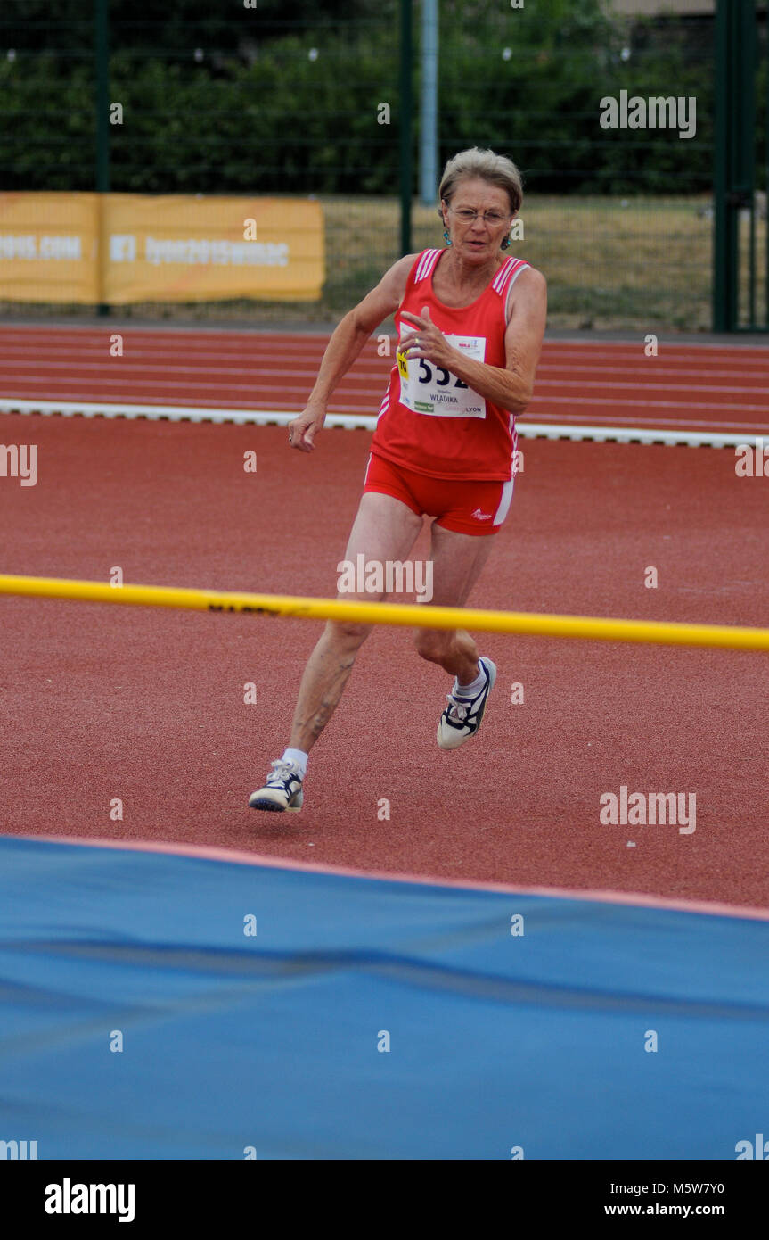 World Masters Athletics Championships, Female High Jump, Lyon, France ...